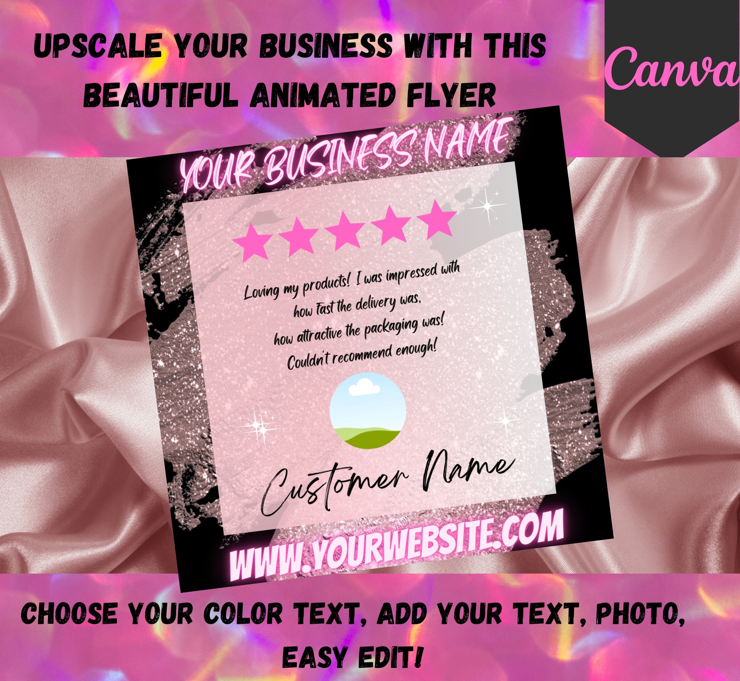 Customer Review Template, Client Review Template, Business Announcement ...
