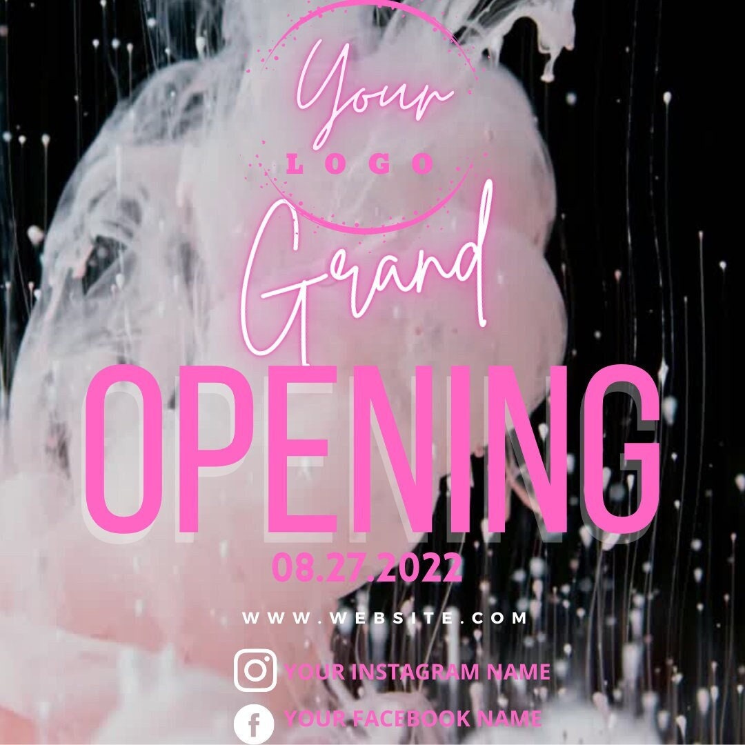 Business Announcement Grand Opening Digital Video, Entrepreneur Coming ...