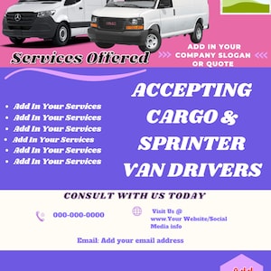Sprinter-cargo Van Dispatch Flyer, Independent Freight Dispatcher ...