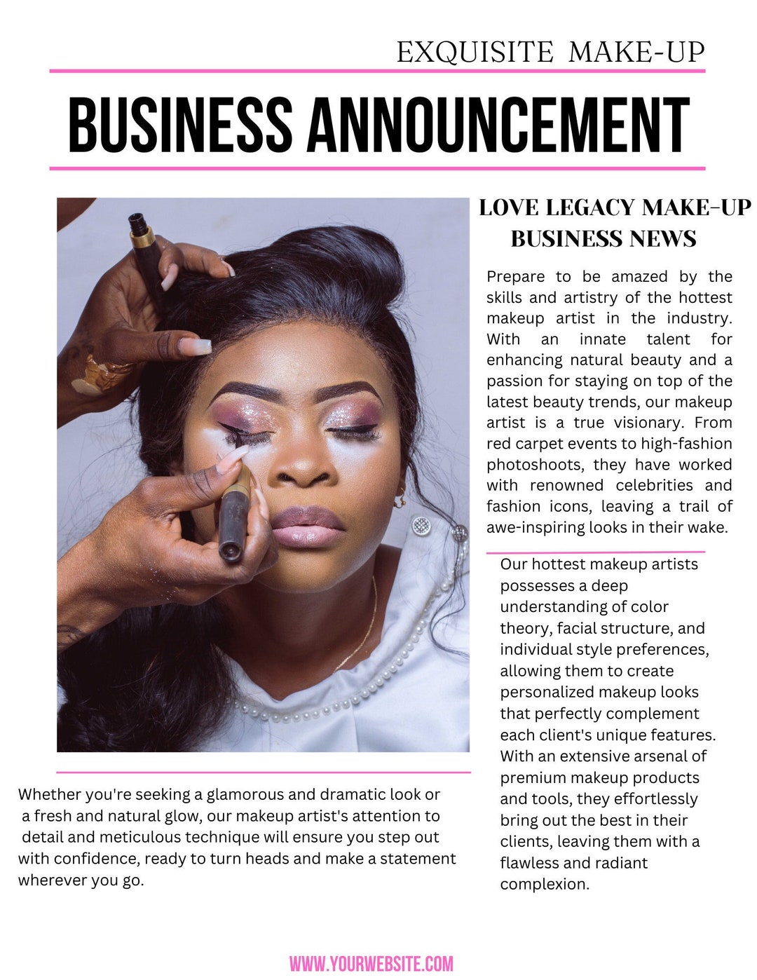 Makeup Business Announcement, Cosmetic Promo, New Clients Promo ...