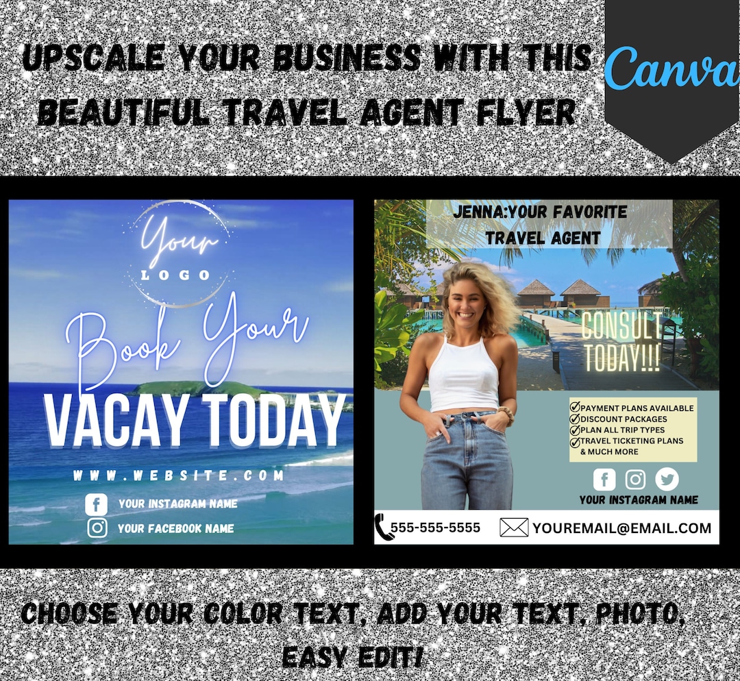 Travel Agent Animated Flyer, Travel Flyer, Travel Agent, Book Your ...