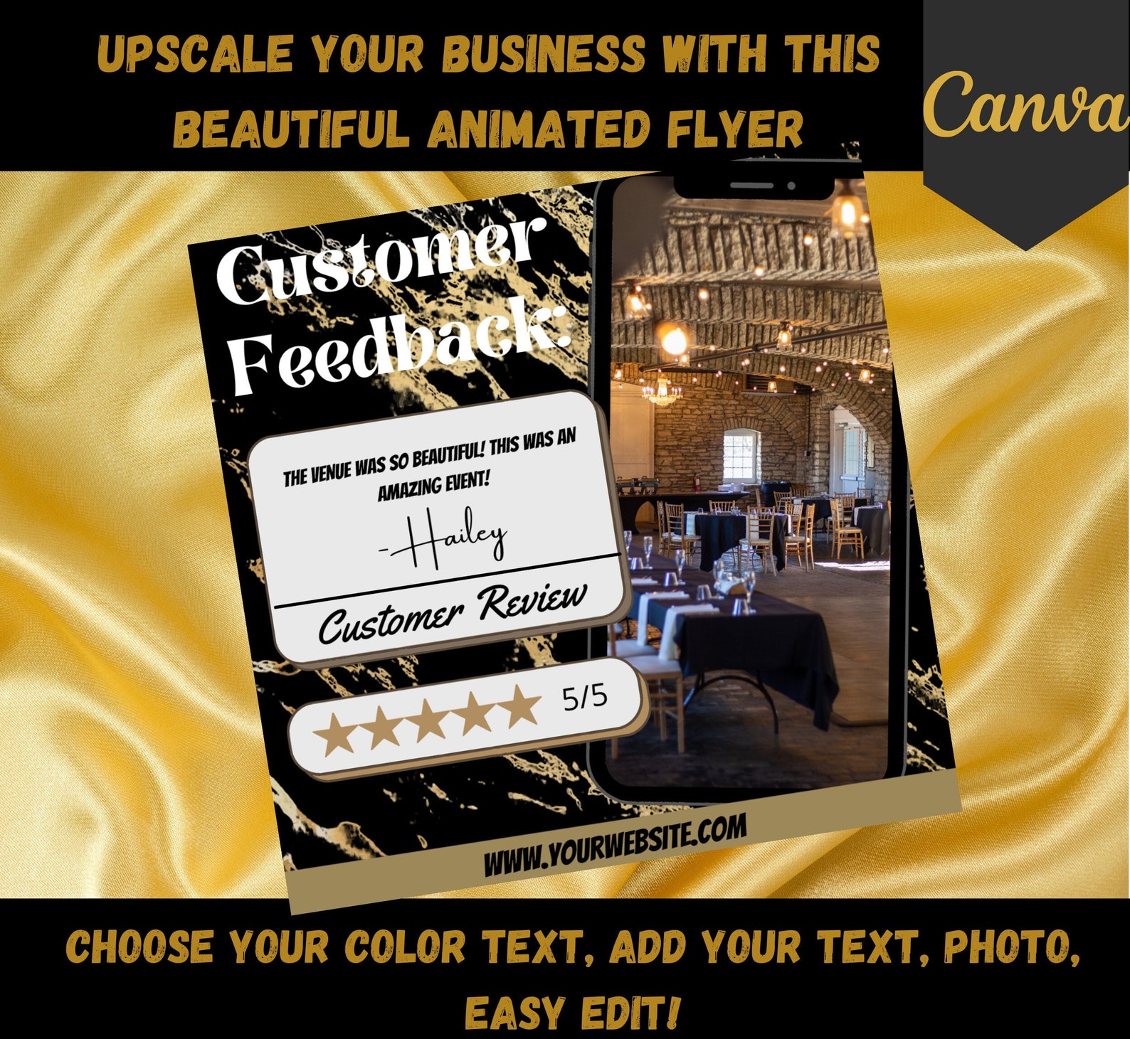 Venue Rental Customer Review, Animated Review, Venue Reservation Review ...