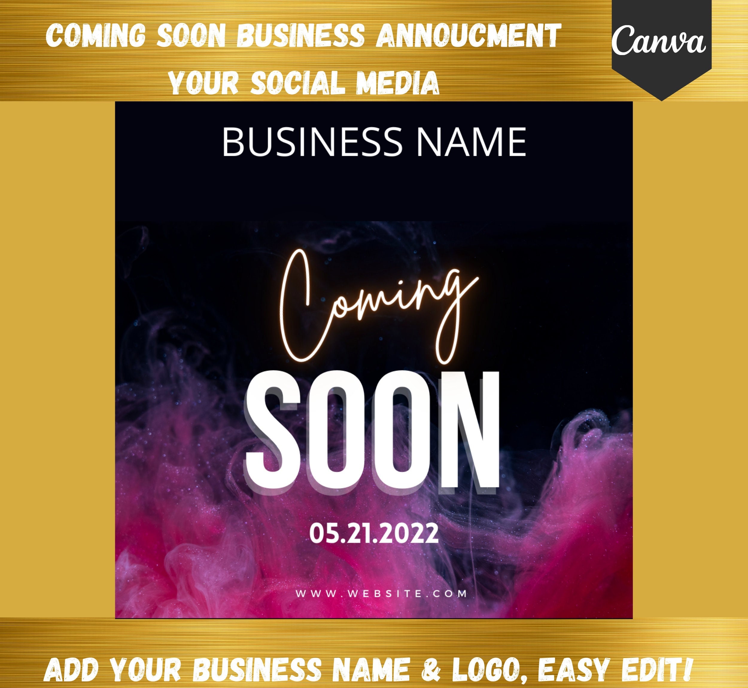 Business Announcement Coming Soon Digital Flyer, Entrepreneur Business ...