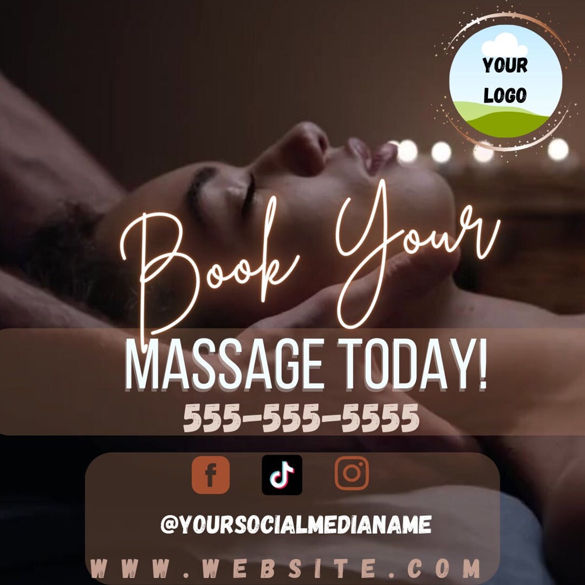 Massage Flyer Mobile Massage Flyer Massage Promotion Flyer Boutique Body Massage Therapy