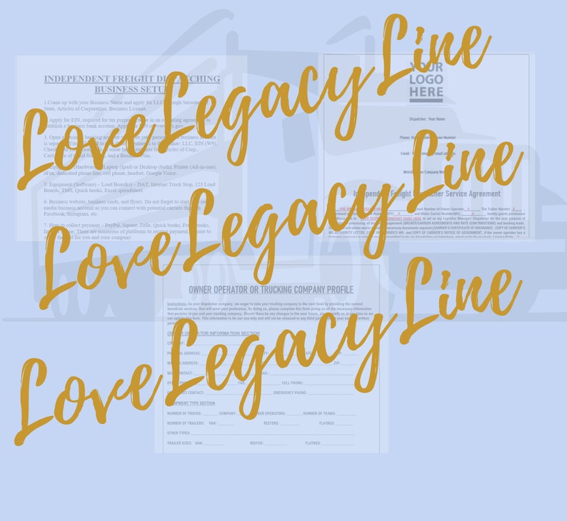 Freight Dispatch Contract Bundle, Independent Freight Dispatcher, New ...