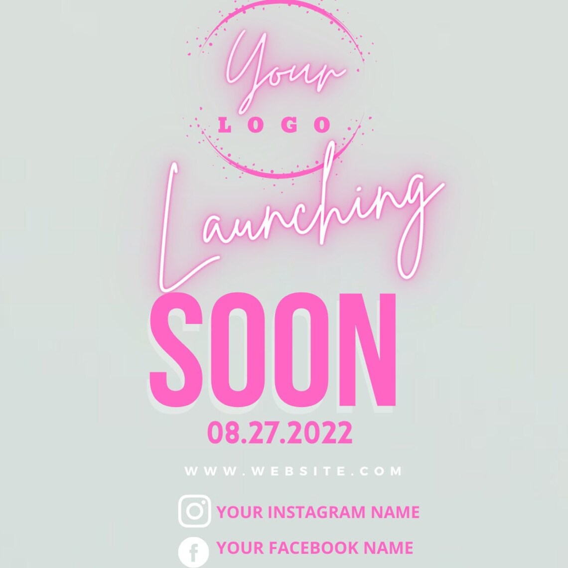 Business Announcement Launching Soon Digital Video - Etsy