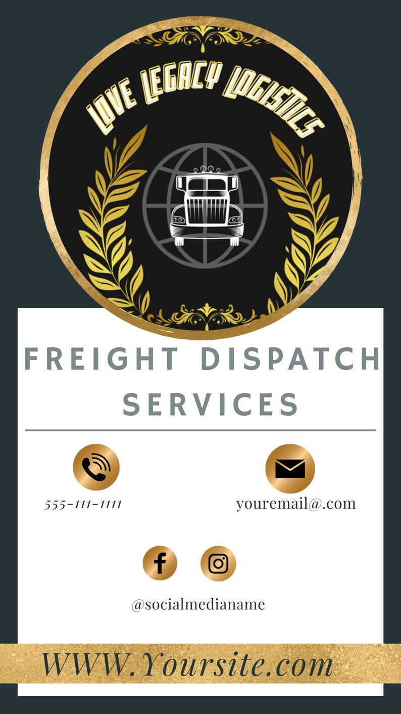 Freight Dispatch Digital Business Card, Independent Freight Dispatcher ...