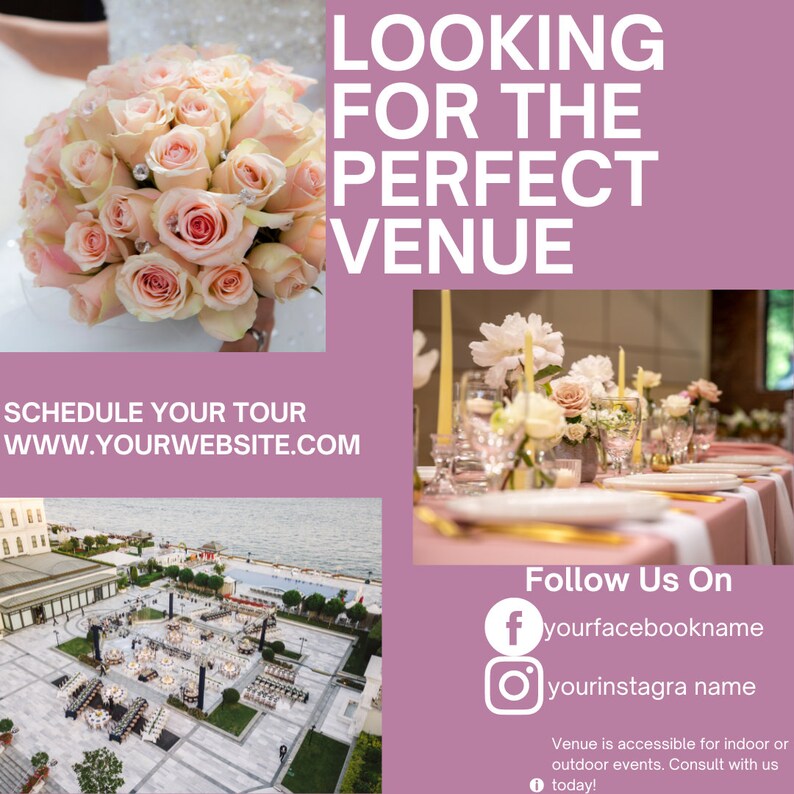 Venue Rental Booking Marketing Templates, Venue Reservation, Event ...