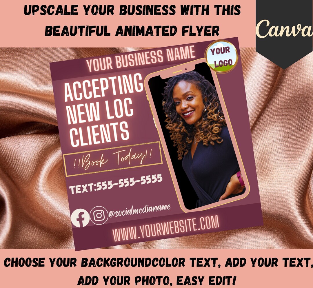 Loctician Flyer, Locs Flyer, Loc Styles Flyer, Dread Locks Flyer ...