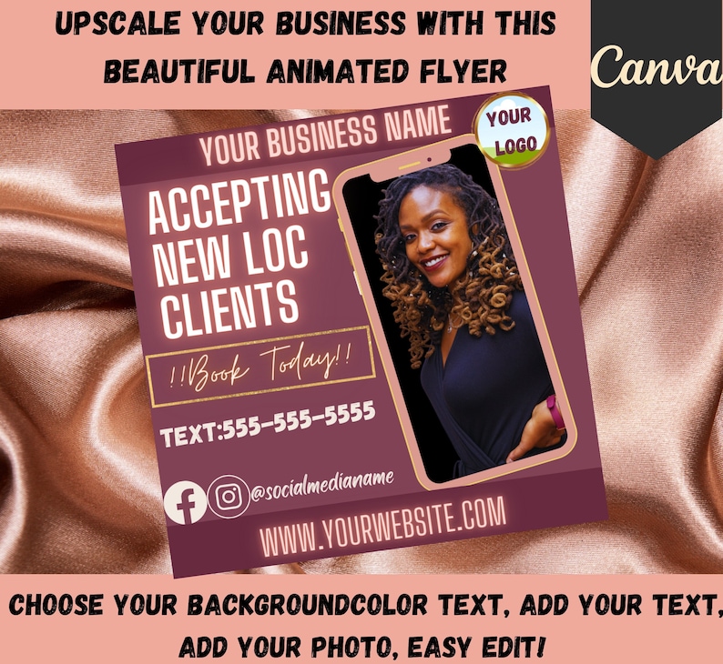 Loctician Flyer, Locs Flyer, Loc Styles Flyer, Dread Locks Flyer ...
