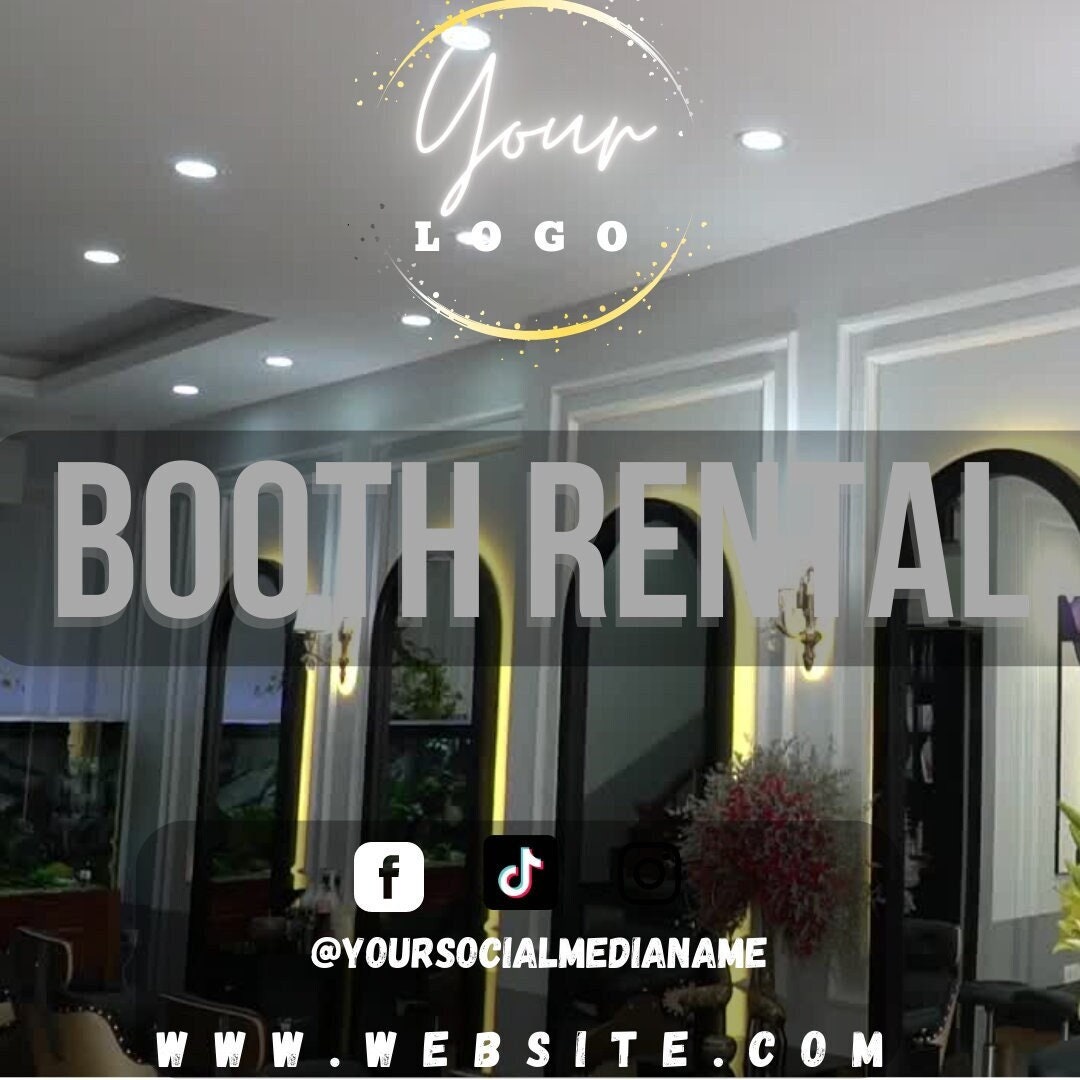 Booth Rental Flyer, Booth Rental Template, Hair Salon Rental, Massage ...