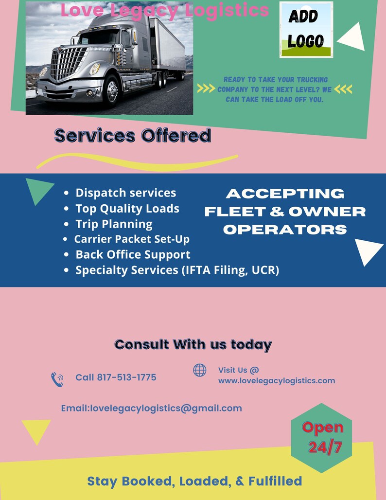 Freight Dispatch Flyer Independent Freight Dispatcher New - Etsy