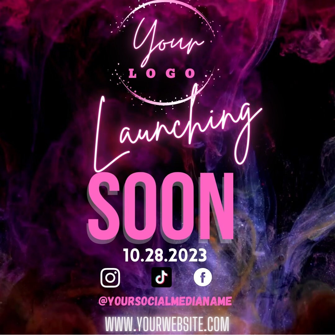 Business Announcement Launching Soon Digital Video, Entrepreneur ...