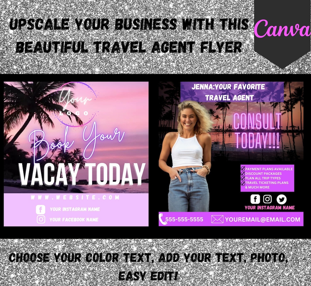 Travel Agent Animated Flyer, Travel Flyer, Travel Agent, Book Your ...