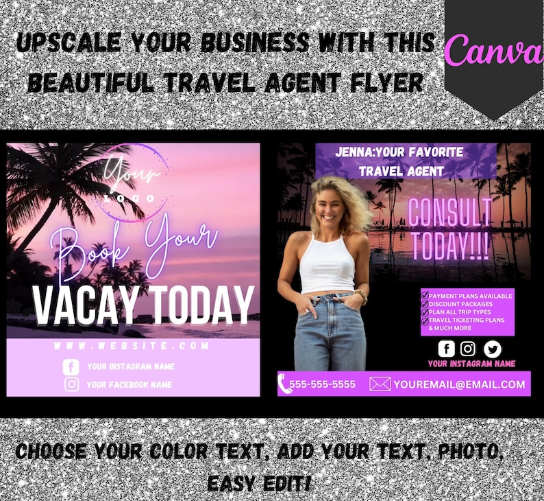 Travel Agent Animated Flyer, Travel Flyer, Travel Agent, Book Your ...