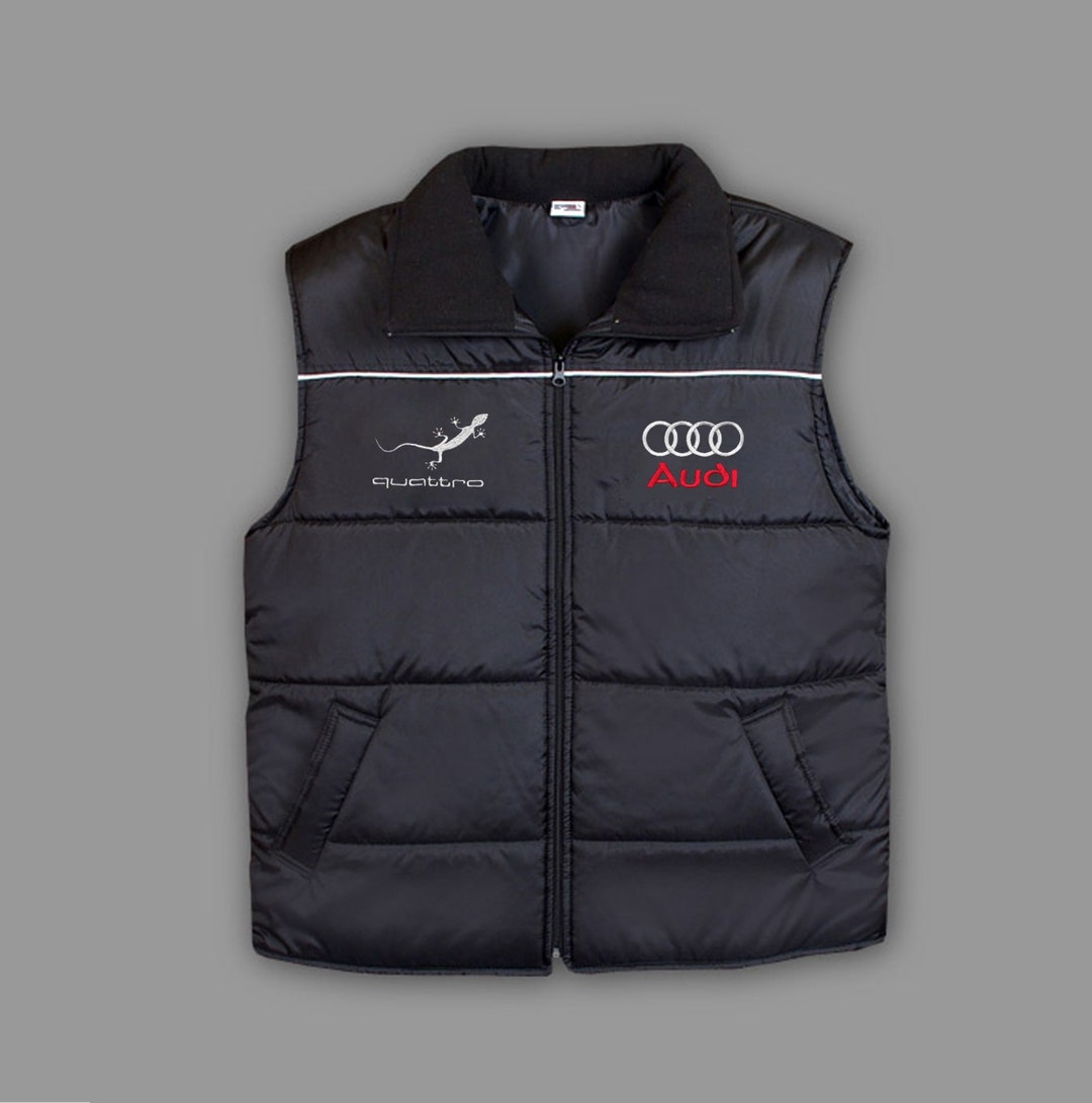 Audi Quattro Winter Herren Weste Ärmellose Jacke Auto Race Car Racing ...