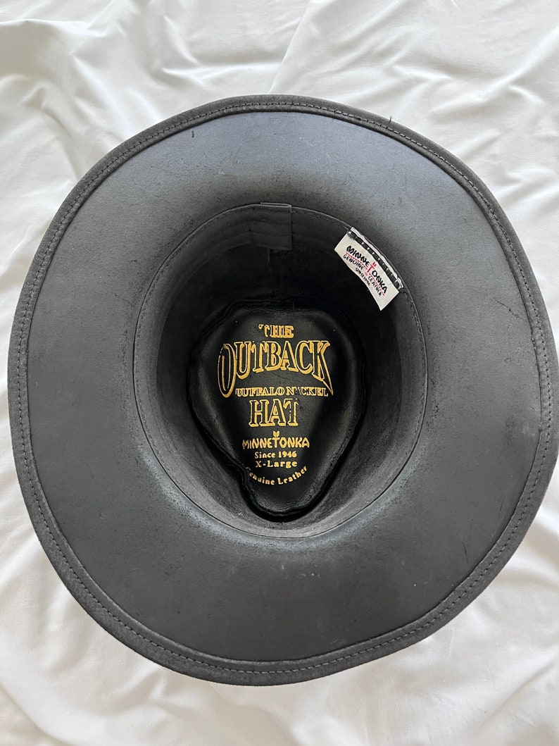 Vintage Leather Cowboy Hat - Etsy