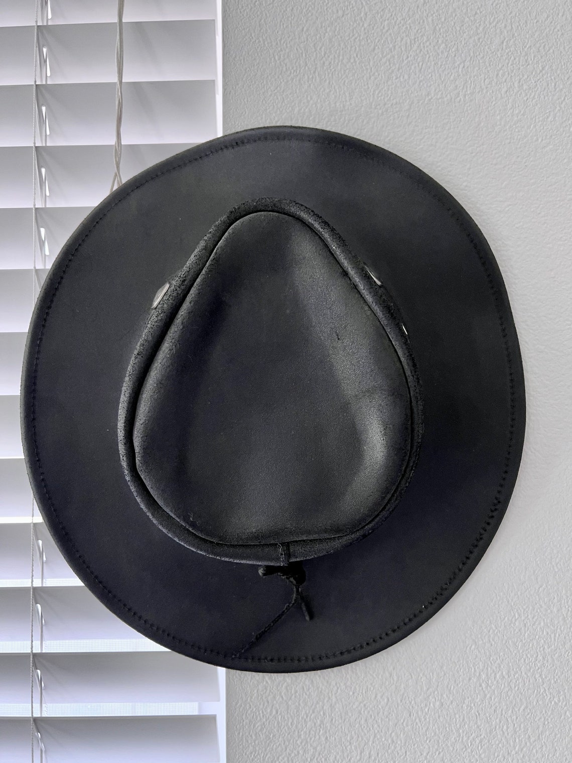 Vintage Leather Cowboy Hat - Etsy