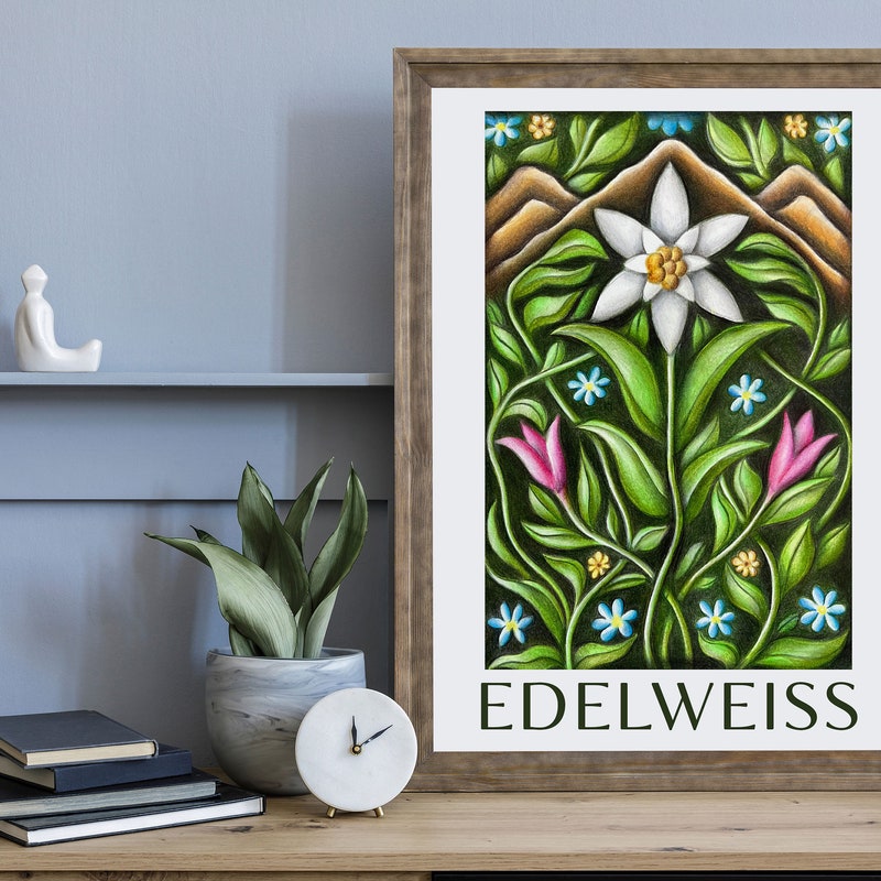 Edelweiss Wall Art - Etsy