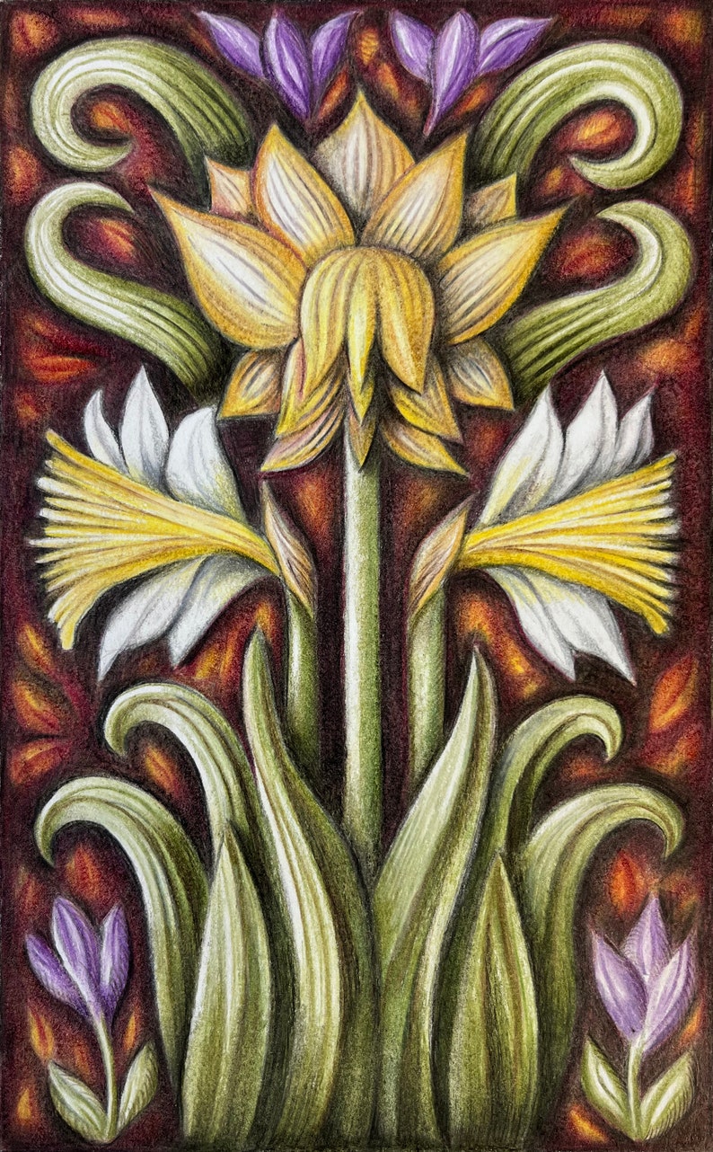 Daffodil Motif - Spring Blooms - Etsy