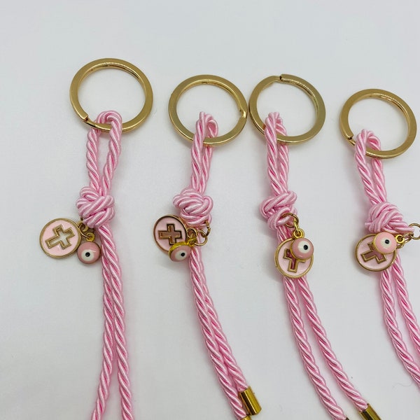 Rope Cross Evil Eye Keychain - Etsy