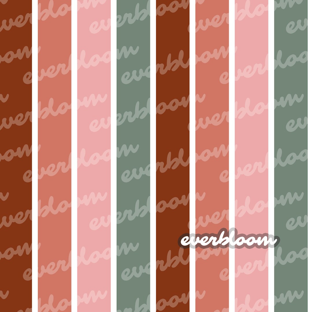 Boho Rainbow Floral Stripes Seamless Pattern for Commercial Use, Repeat ...