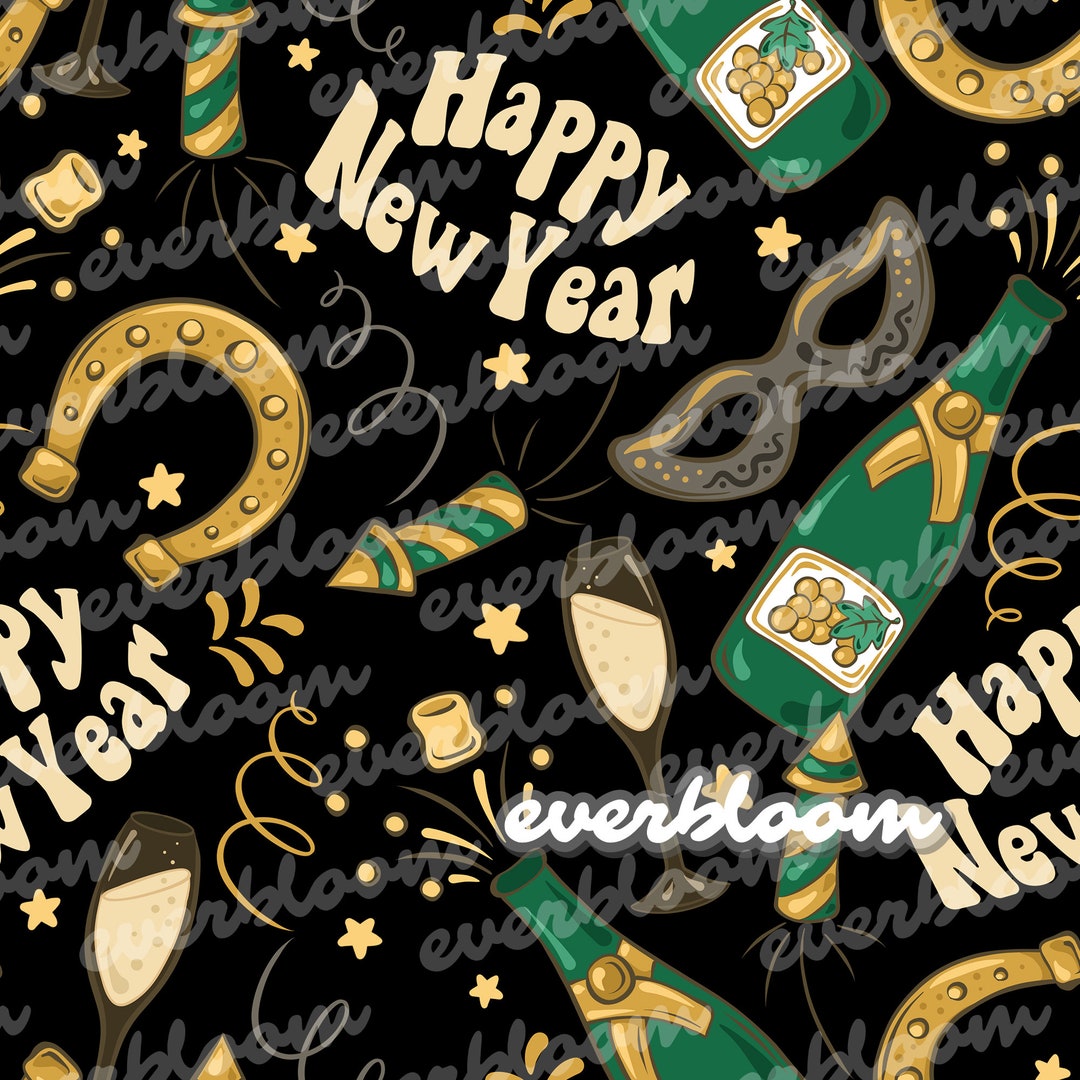 Limited New Year 1 Seamless Pattern for Commercial Use - Etsy