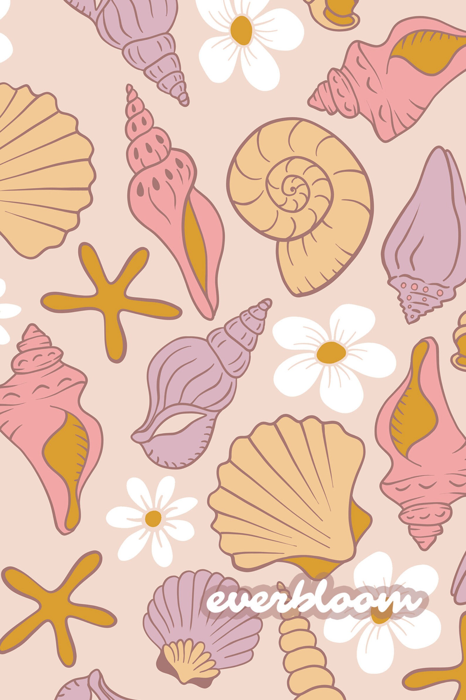Seashells Seamless Pattern for Commercial Use Repeat Pattern - Etsy