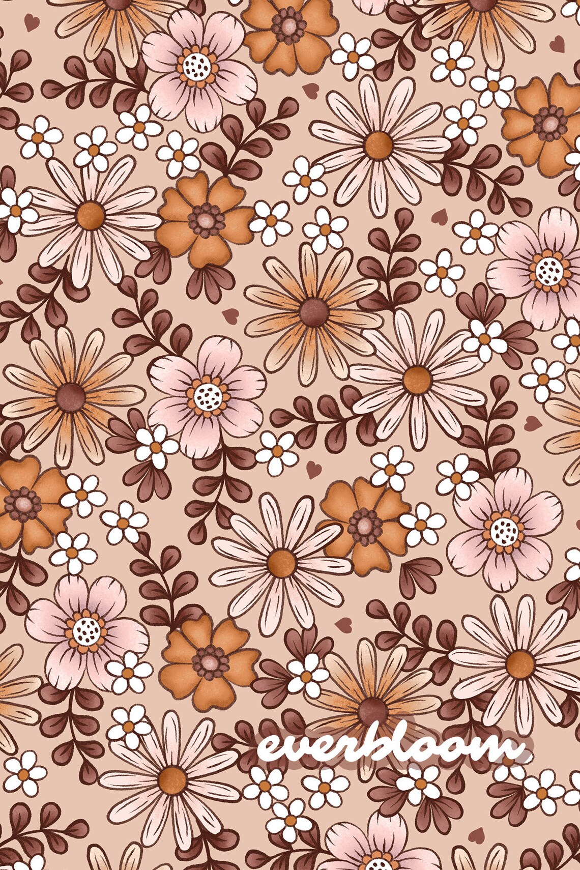 Boho Floral Seamless Pattern for Commercial Use Repeat - Etsy