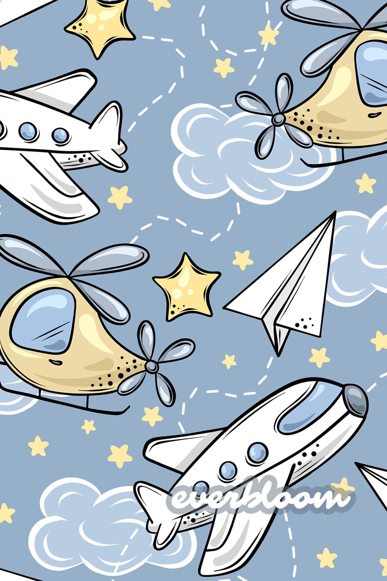 Airplanes Seamless Pattern for Commercial Use Surface - Etsy