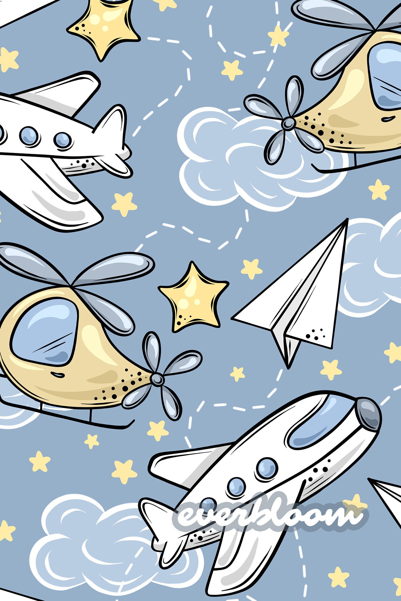 Airplanes Seamless Pattern for Commercial Use Surface - Etsy