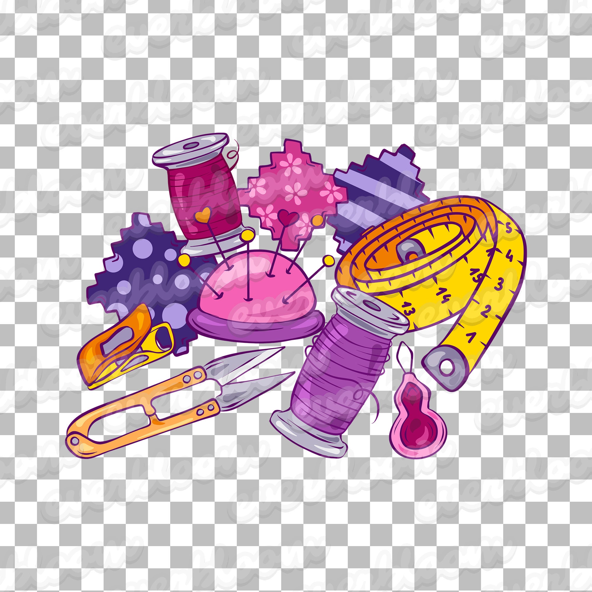 Sewing 3 Sublimation Png File for Commercial Use, Sewing Png, Thread ...