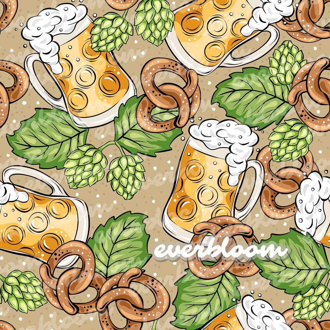 Beer Seamless Pattern for Commercial Use, Surface Pattern, Seamless ...
