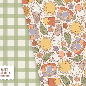 Summer Seamless Pattern for Commercial Use, Repeat Pattern Jpg, Sunny ...