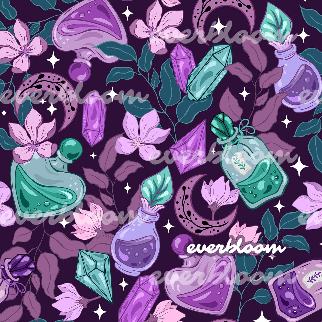 Potion Bottles Seamless Pattern for Commercial Use, Surface Pattern ...