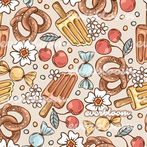 Treats Seamless Pattern for Commercial Use Repeat Pattern - Etsy