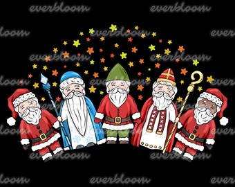 Santa Around the World - Etsy