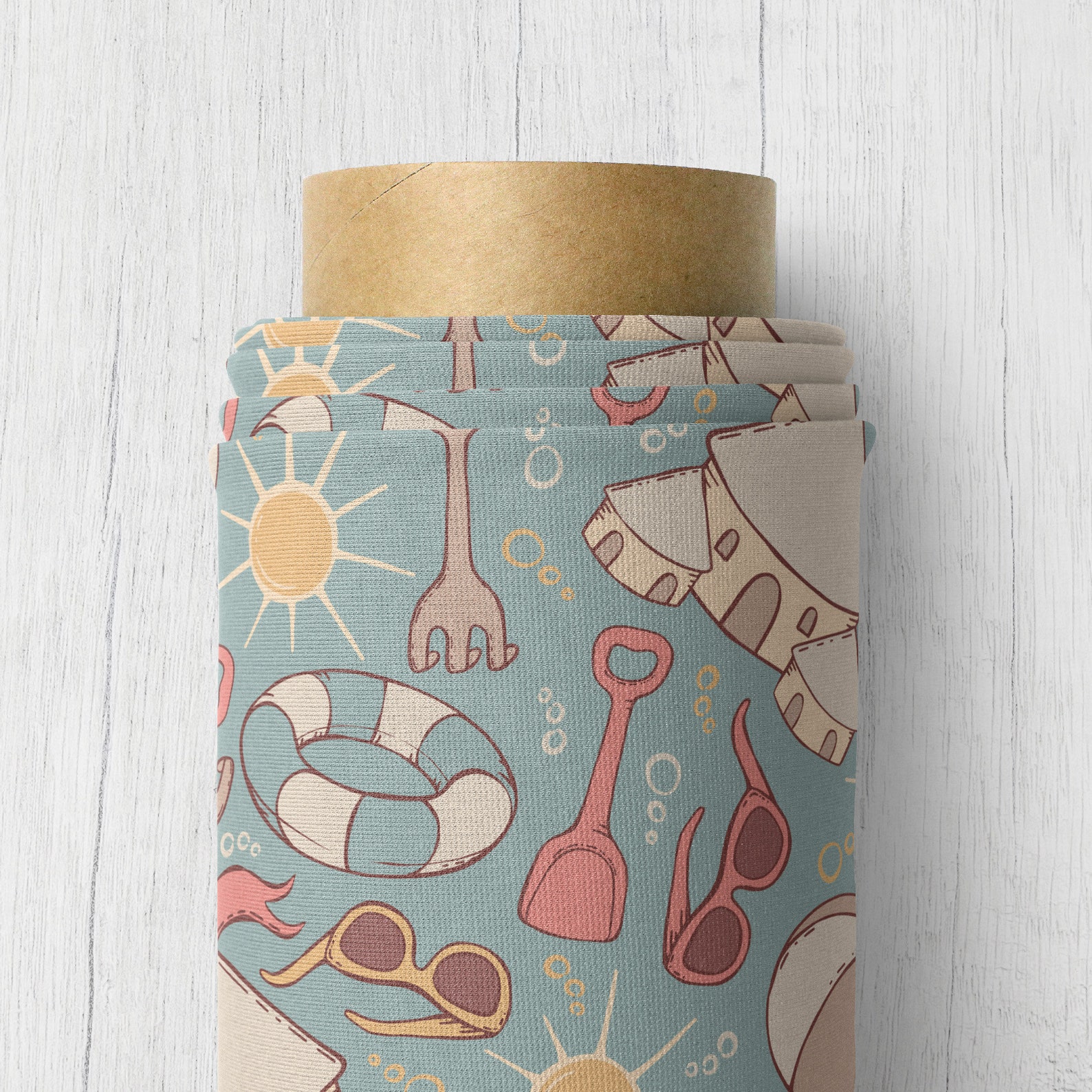 Retro Beach Seamless Pattern for Commercial Use, Repeat Pattern Jpg ...