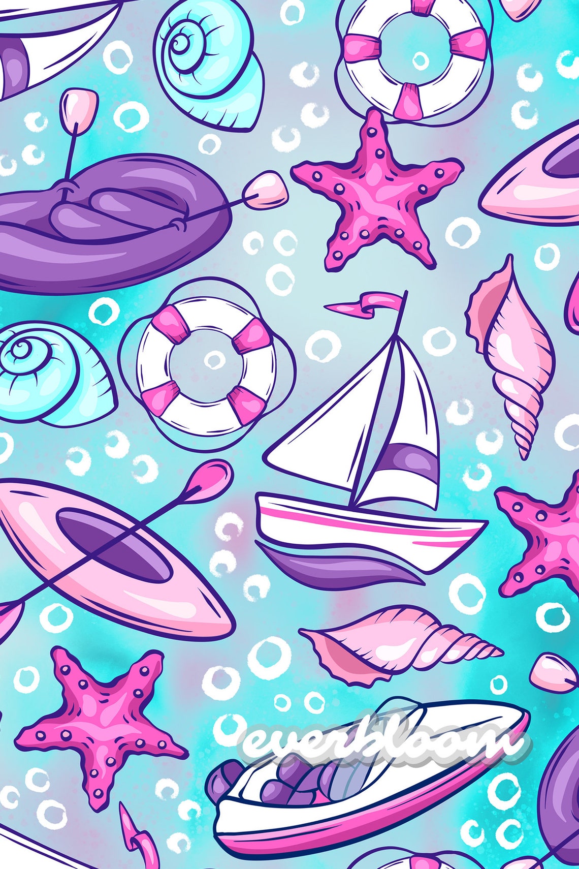 Boats Seamless Pattern for Commercial Use Surface Pattern - Etsy