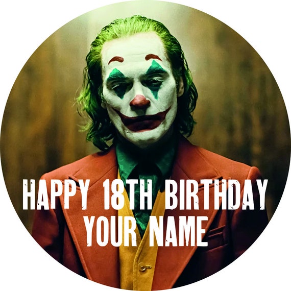 Joker Personalised Edible Cake Topper & Cupcakes - Etsy