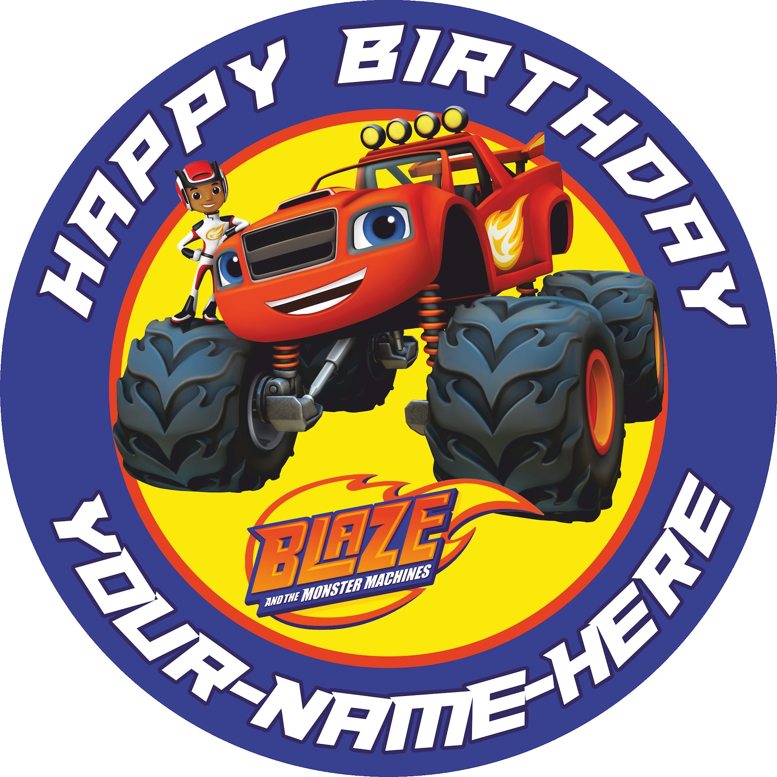 Blaze Personalised Edible Cake Topper & Cupcakes - Etsy UK