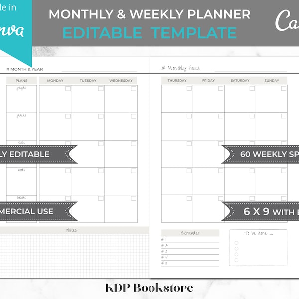 Planner Template - Etsy