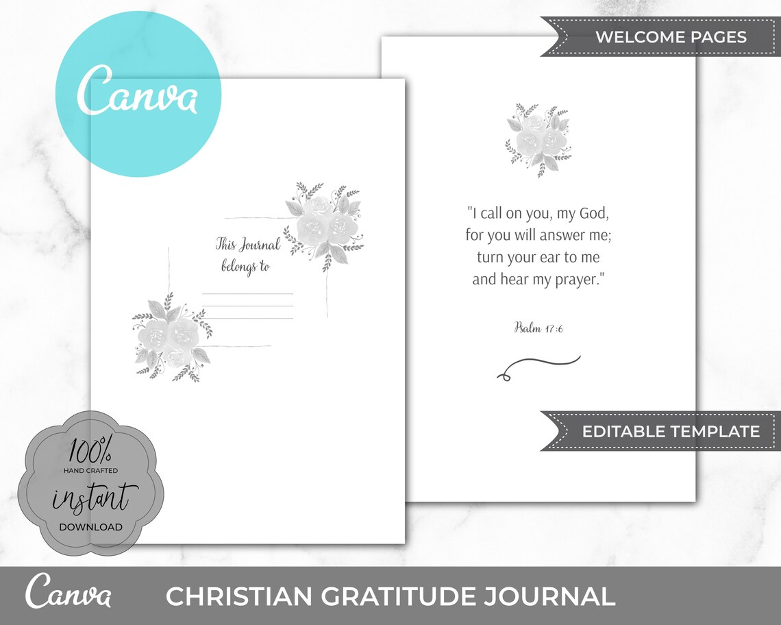Christian Gratitude Journal Canva Template, Kdp Interior, 6x9 Fully ...