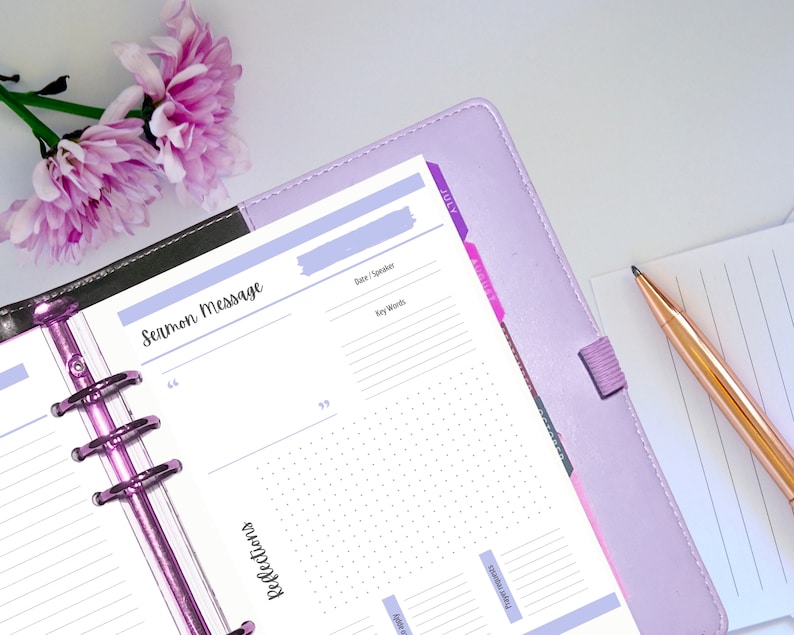 Sermon Notes Printable Template Bundle, Printable Bible Study, Digital ...