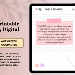 SOAP Bible Study Printable Template, Bible Study Printable, SOAP Bible ...