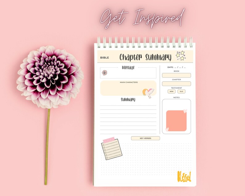 Bible Chapter Summary Printable Template, Bible Chapter Study Journal ...