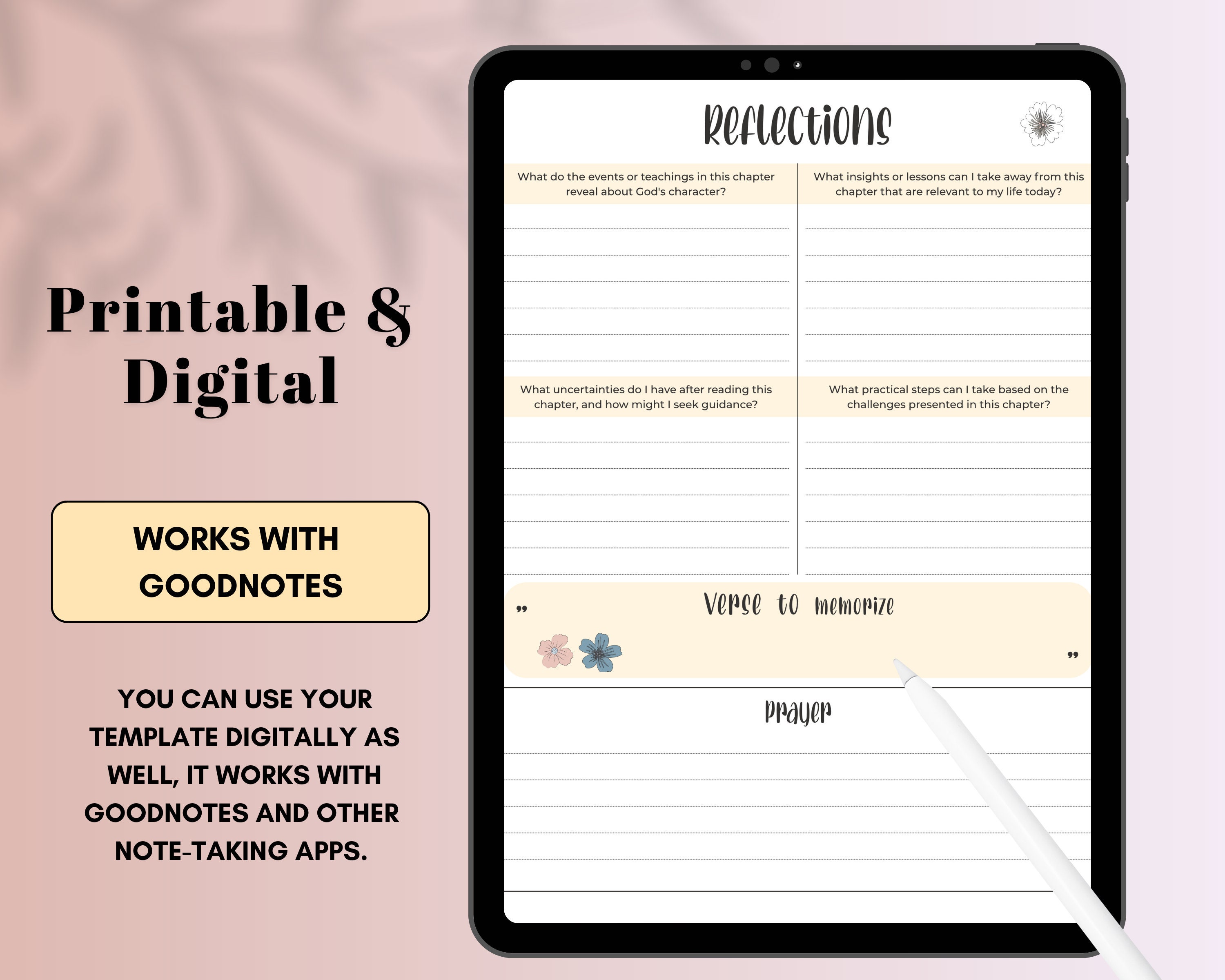 Bible Chapter Summary Printable Template, Bible Chapter Study Journal ...