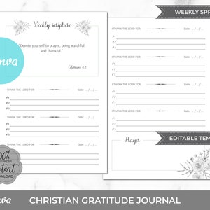 Christian Gratitude Journal Canva Template, Kdp Interior, 6x9 Fully ...