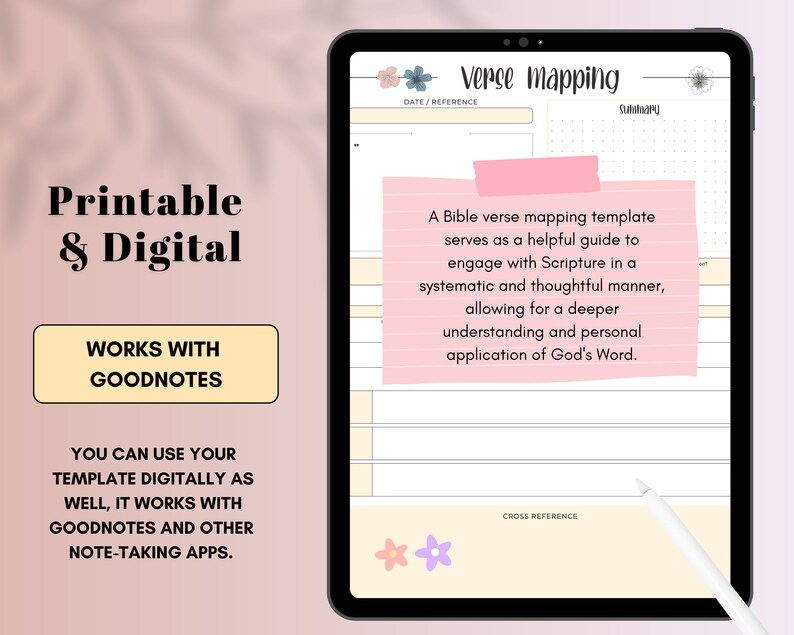 Bible Verse Mapping Printable Template, Verse Mapping Bible Study ...