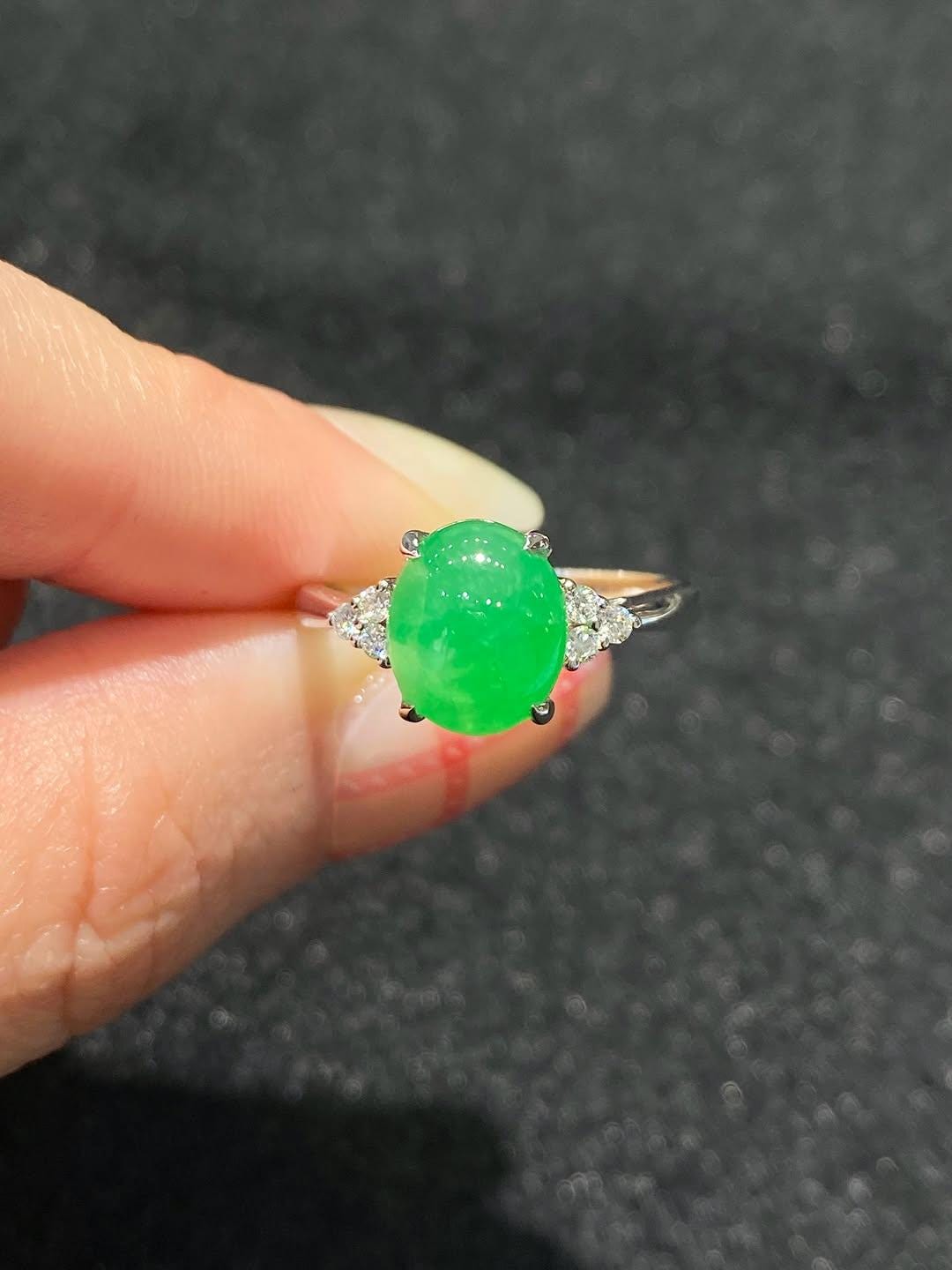 Lab Created Jade Gemstone Ring - Etsy